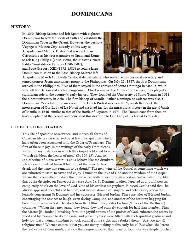 DOMINICANS | PDF | Dominican Order