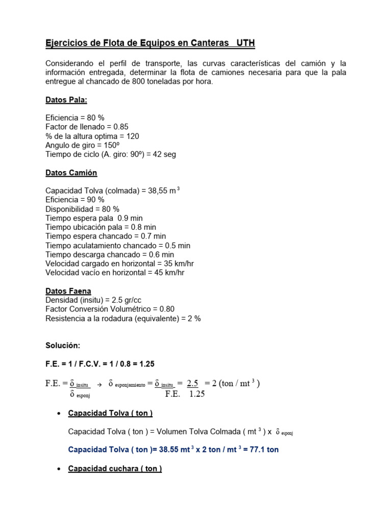 Ejercicios de RMI Canteras Superficial - 3 | PDF | Arrastrar (Física ...