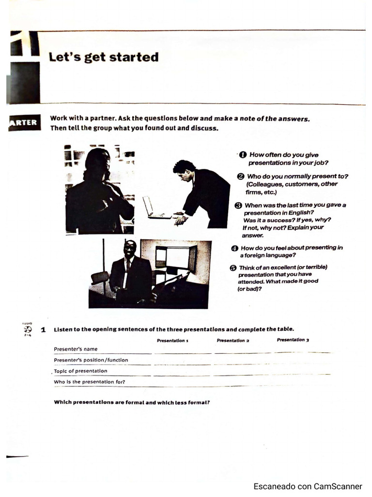 Let's Get Started - English For Presentations | PDF