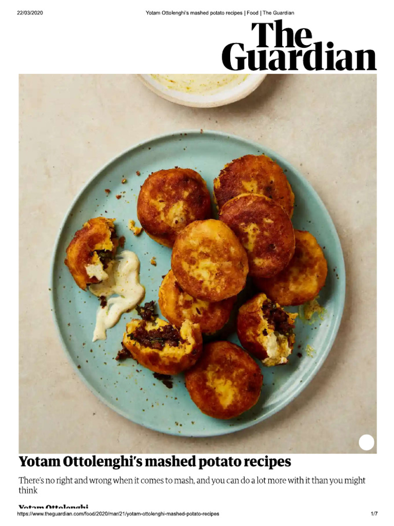 Yotam Ottolenghi's Mashed Potato Recipes - Food - The Guardian | PDF