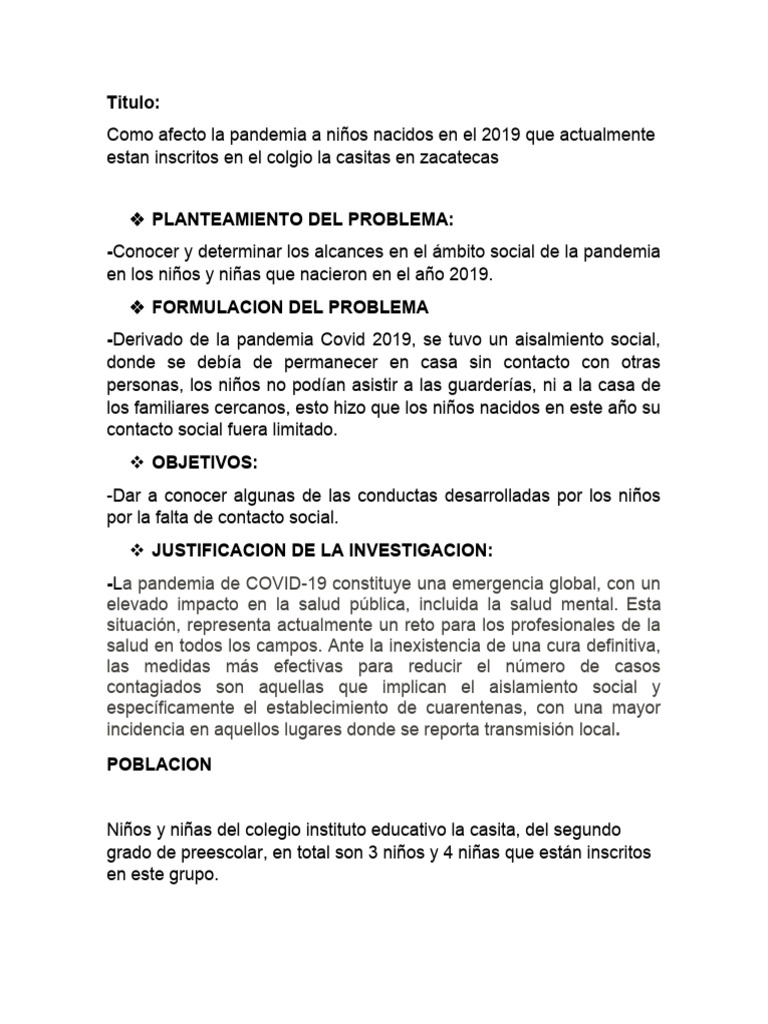 Planteamiento Del Problemon | Descargar gratis PDF | Estadísticas ...