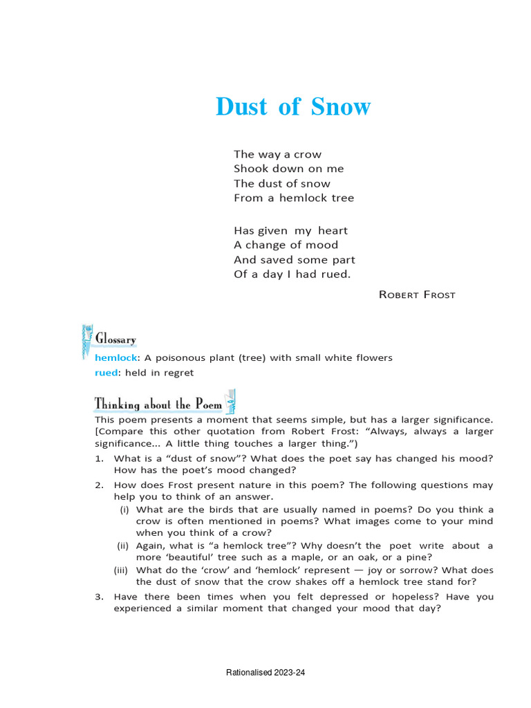 English First Flight Chapter 1 Dust of Snow | PDF