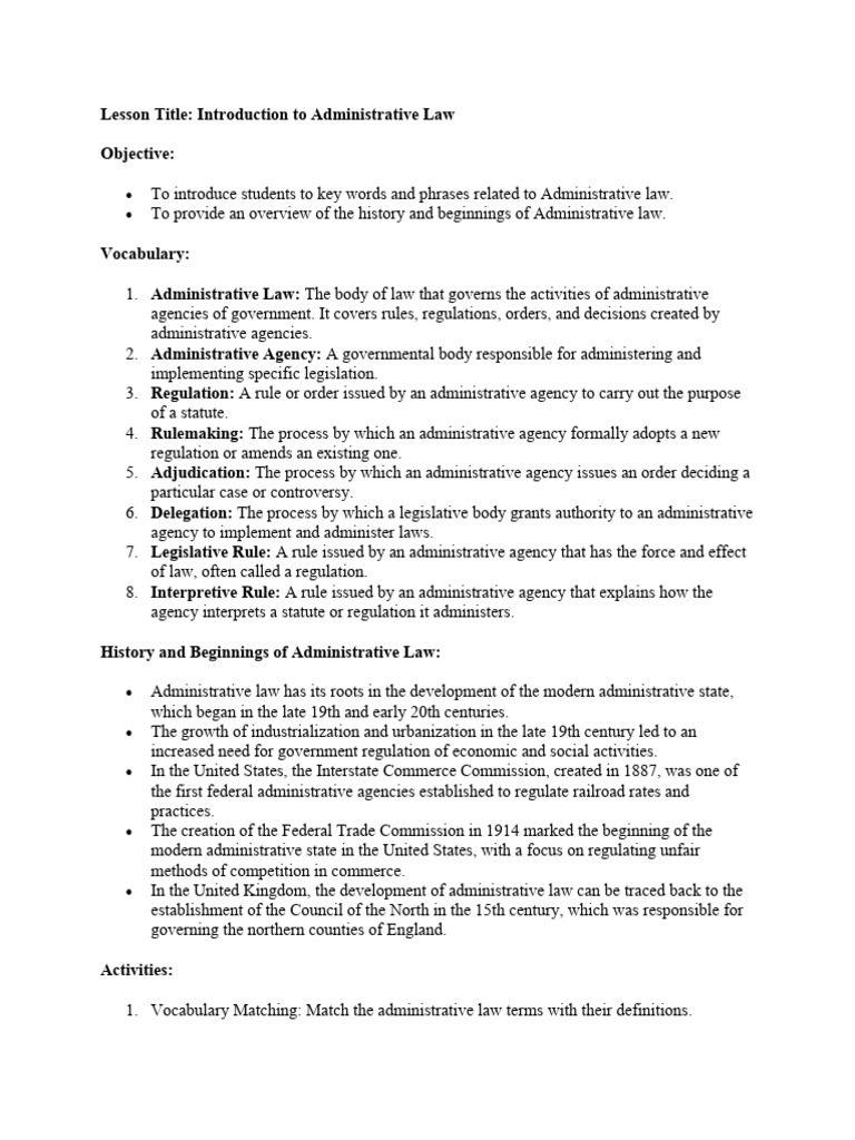 Administrative Law | PDF | Administrative Procedure Act | Administrative Law