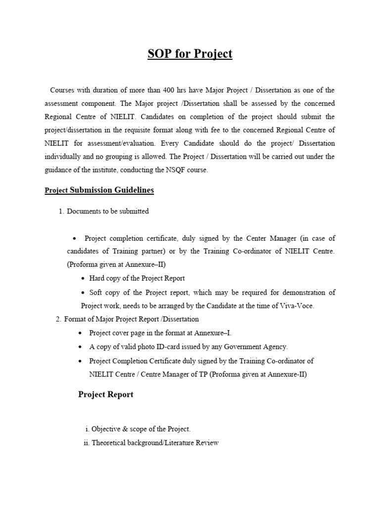 SOP For Major Project Evaluation | PDF | Thesis | Simulation