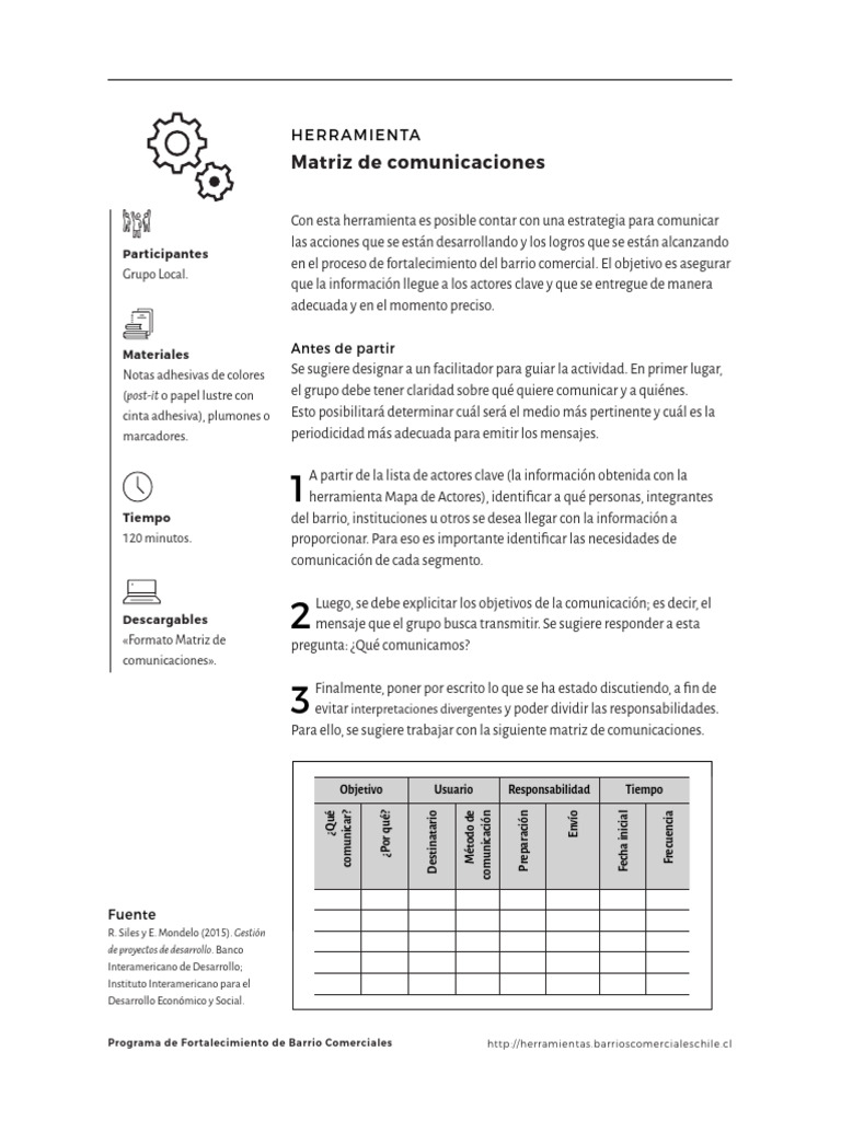 Matriz de Comunicaciones | PDF | Comunicación