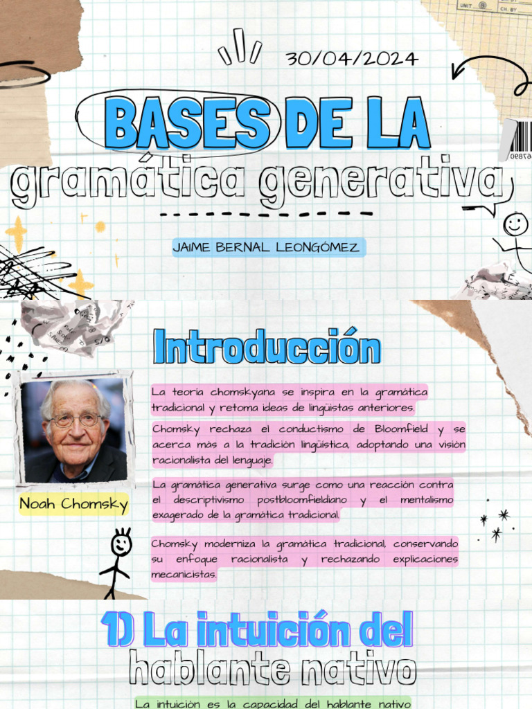 Bases de La Gramática Generativa | PDF