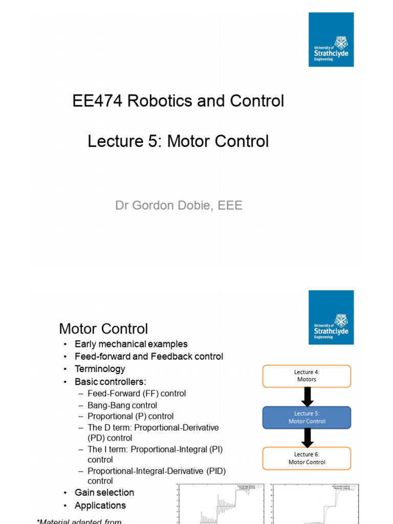 2019 Lecture5 - MotorControl | PDF | Control Theory | Mechanics