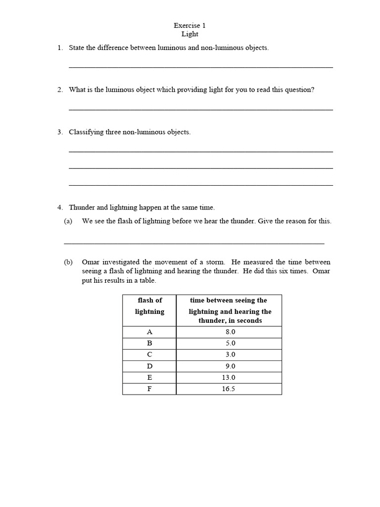 Exercise 1 | PDF | Lightning | Atmospheric Electricity