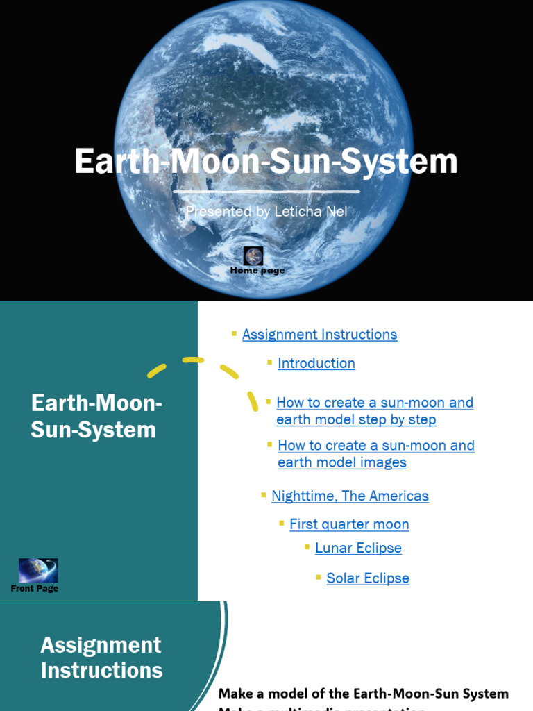 Earth-Moon-Sun-System Project Leticha Nel | PDF | Moon | Solar Eclipse