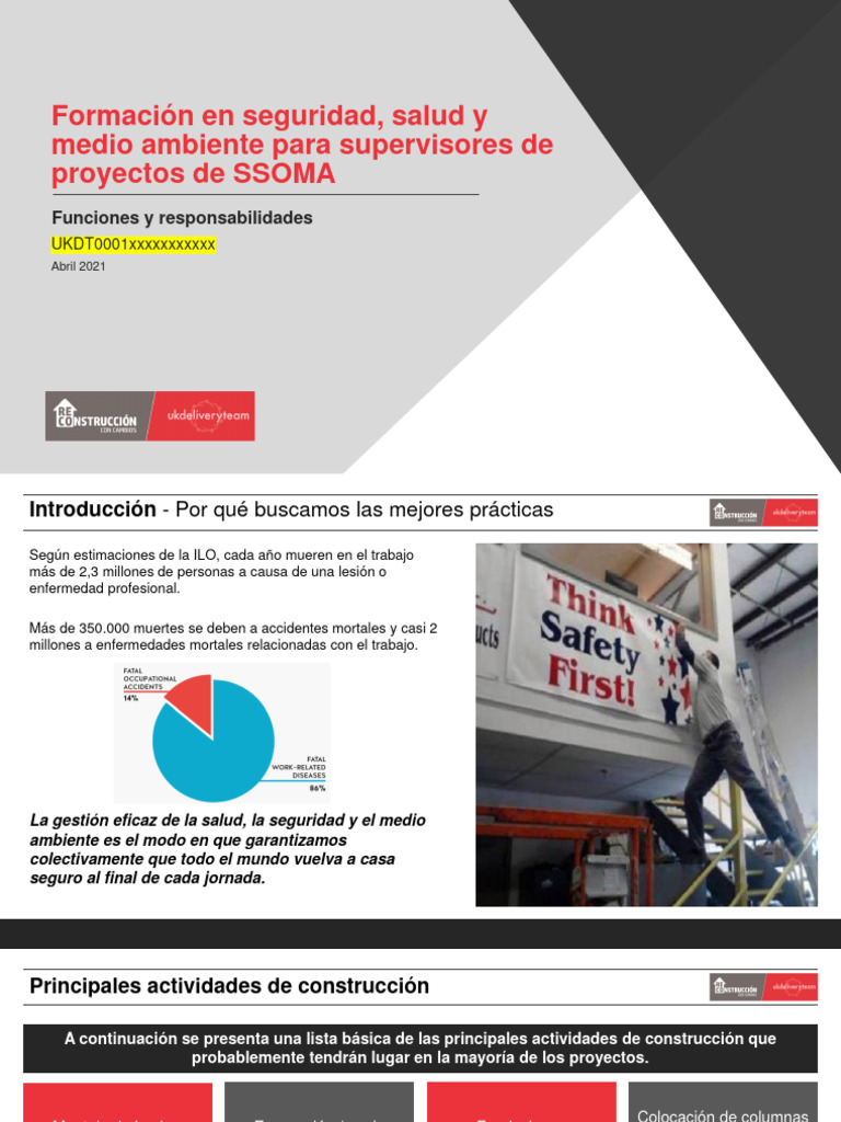 Formación en SSOMA para Supervisores | PDF | Amianto | Seguridad y ...