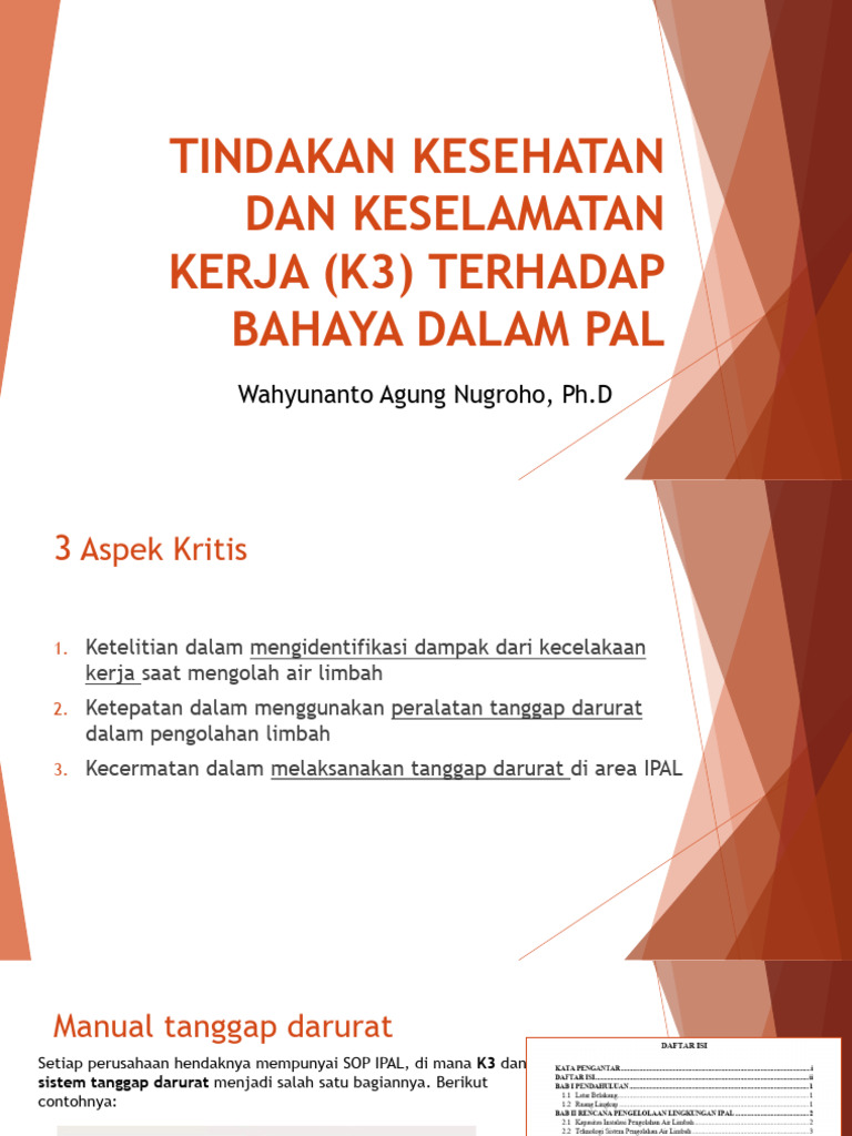 Tindakan Kesehatan Dan Keselamatan Kerja (K3) | PDF