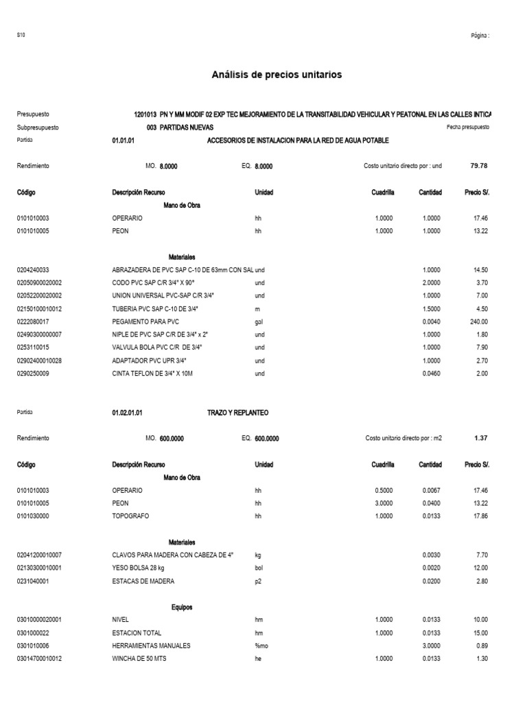Apu PN | PDF | Hormigón | Materiales de construcción