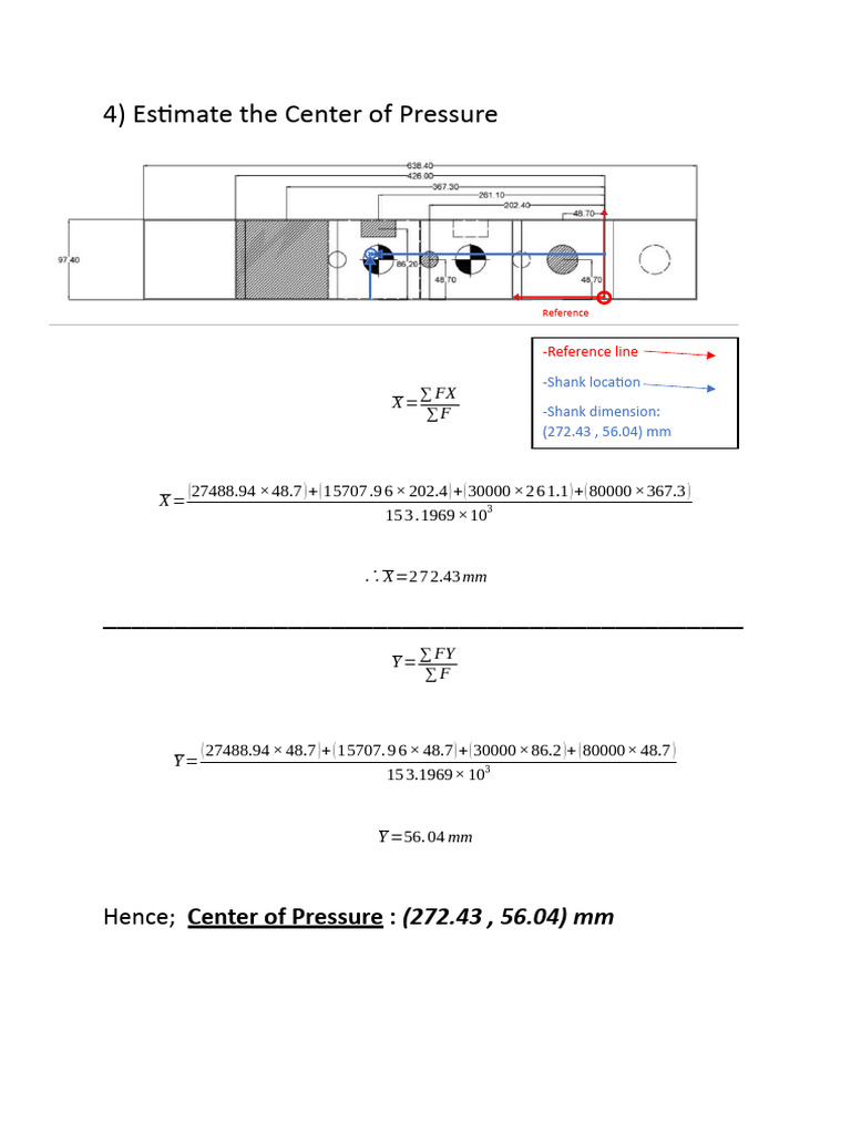 Center of Pressure Calculation | PDF | Teaching Methods & Materials