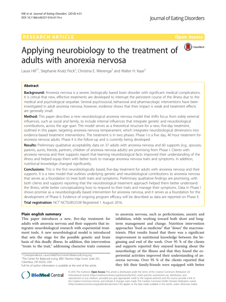 Anorexia Nervosa In Adults: Pharmacotherapy – NQQOT