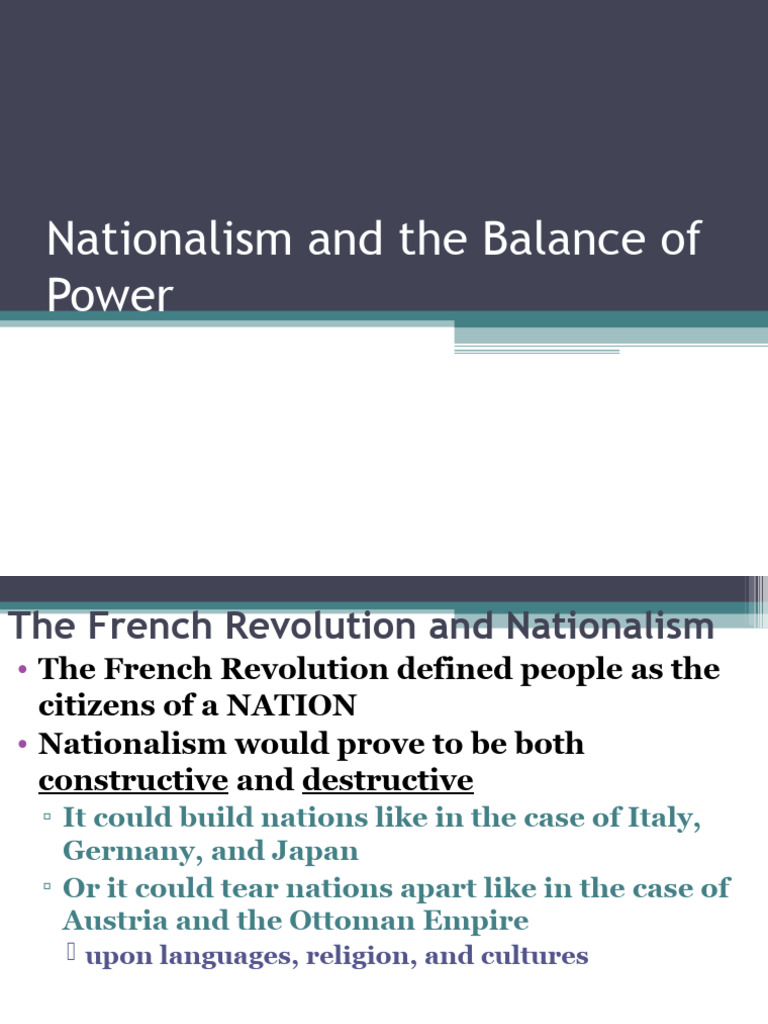 Nationalism and The Balance of Power Shorter | PDF | German Empire ...
