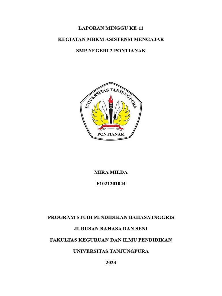 Mira Milda - LAPORAN - MINGGU - KE - 11. - AM - MBKM. | PDF