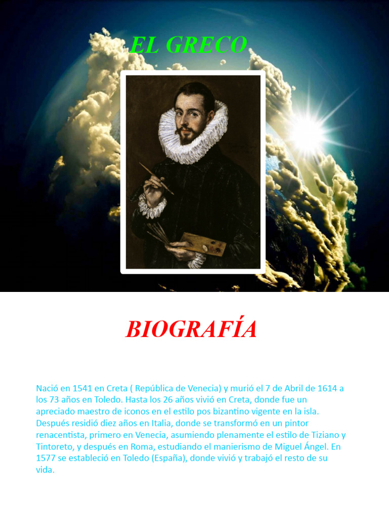 Biografía y obras de El Greco | PDF