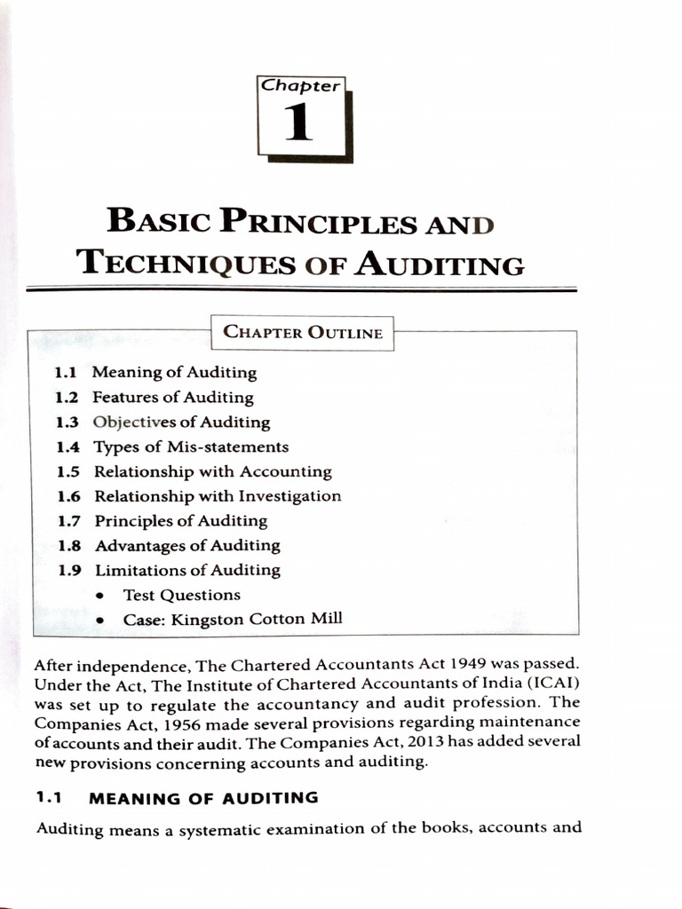CH 1 Auditing and Corporate Governance Sem 6 Bcom (H) DU | PDF | Audit | Accounting