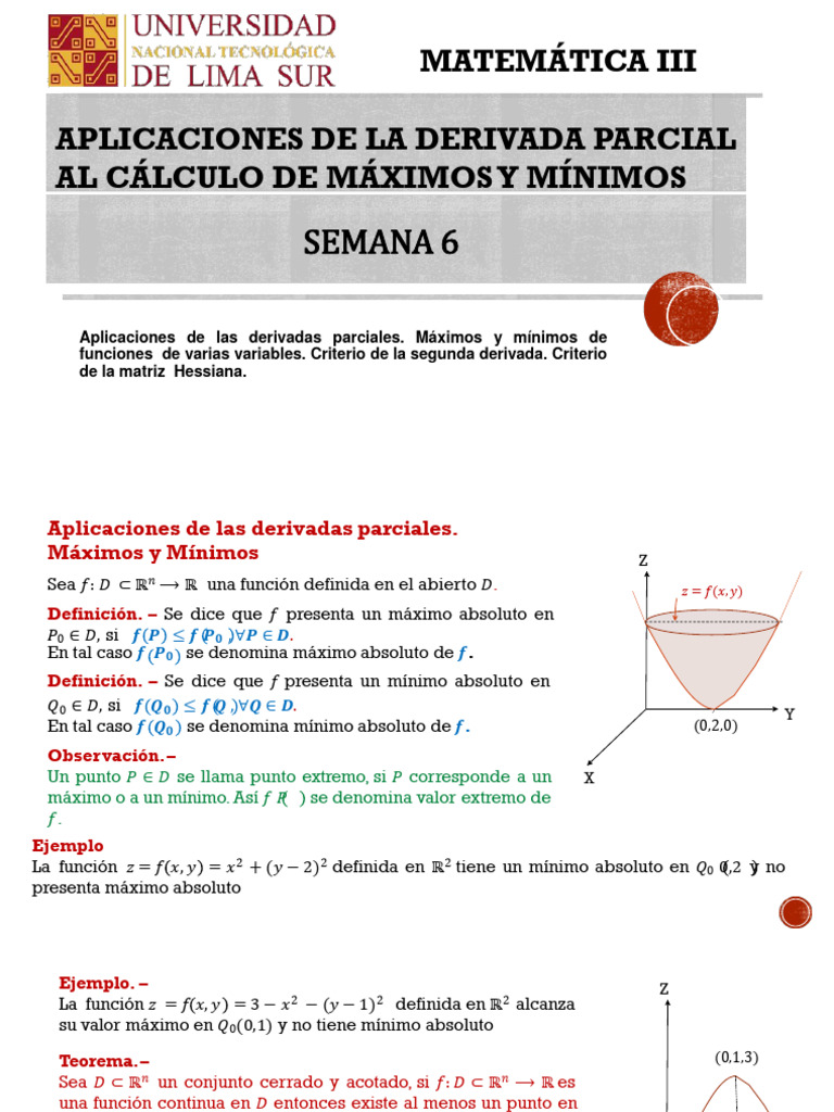 Aplicaciones Derivada - Parcial | PDF | Función (Matemáticas) | Matemáticas