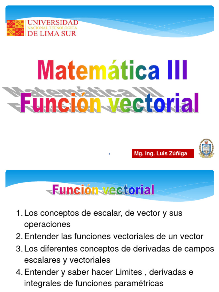 Funcion Vectorial | PDF | Vector Euclidiano | Escalar (Matemáticas)
