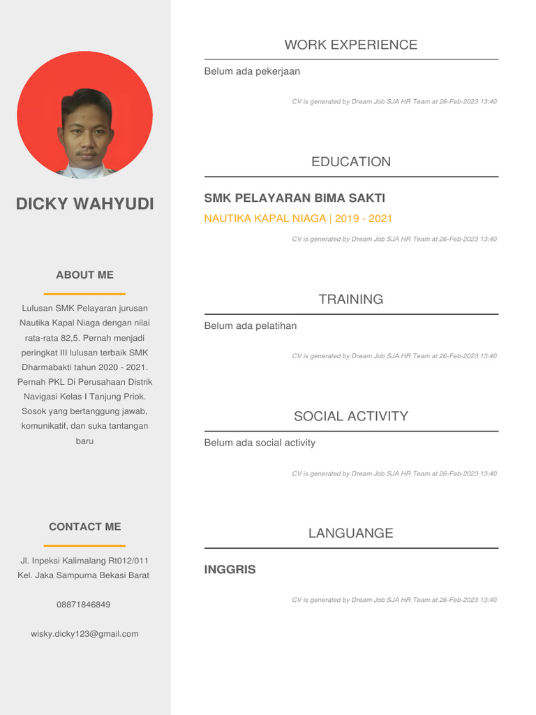 CV - Dicky Wahyudi | PDF