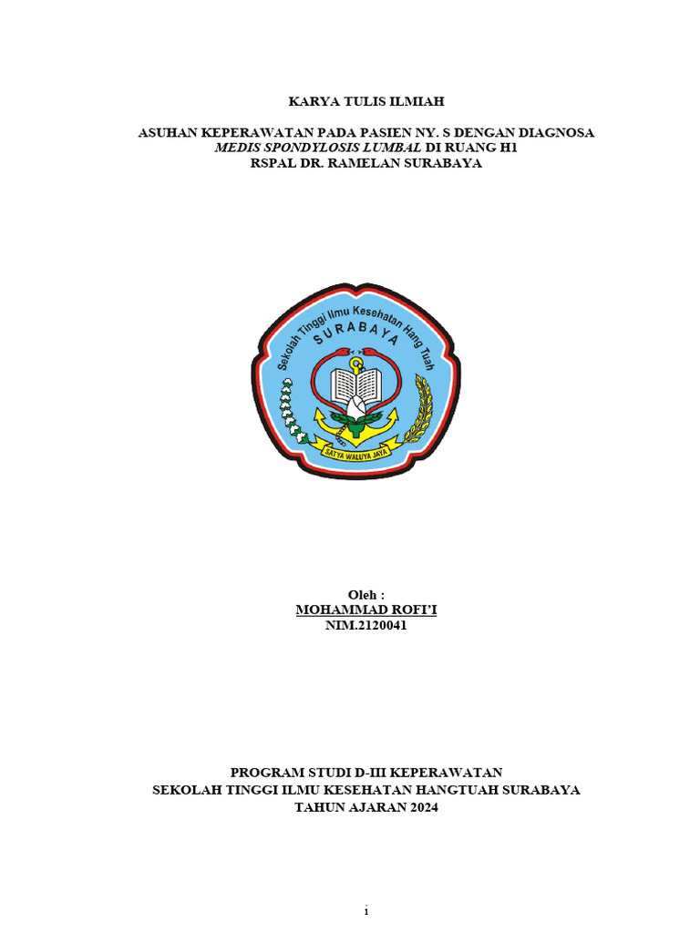Kti Spondylosis Bab 4 Fix | PDF | Karier & Perkembangan | Pengembangan Diri