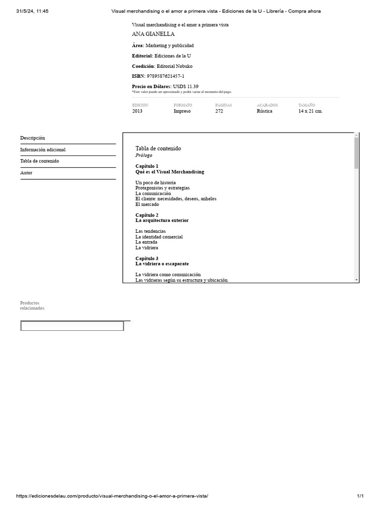 Visual Merchandising o El Amor A Primera Vista - Ediciones de La U - Librería - Compra Ahora ...