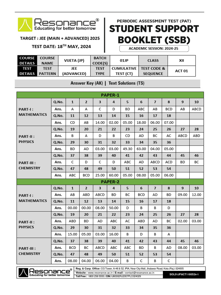 Act 1 Sol | Download Free PDF | Euclidean Geometry | Analytic Geometry