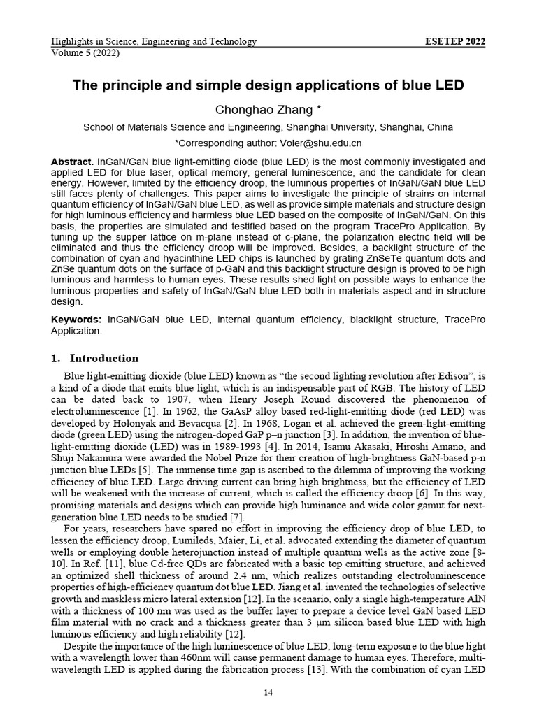 The Principle and Simple Design Applications of BL | PDF | Light Emitting Diode | Backlight
