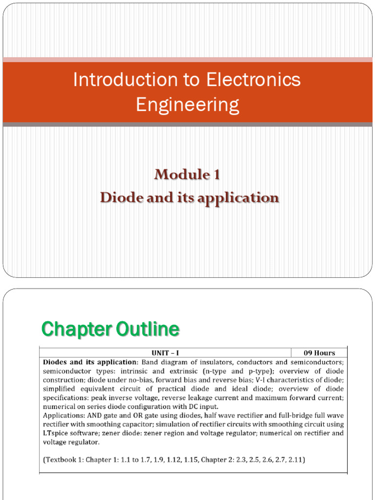 ECE Module 1.1 | PDF | P–N Junction | Diode