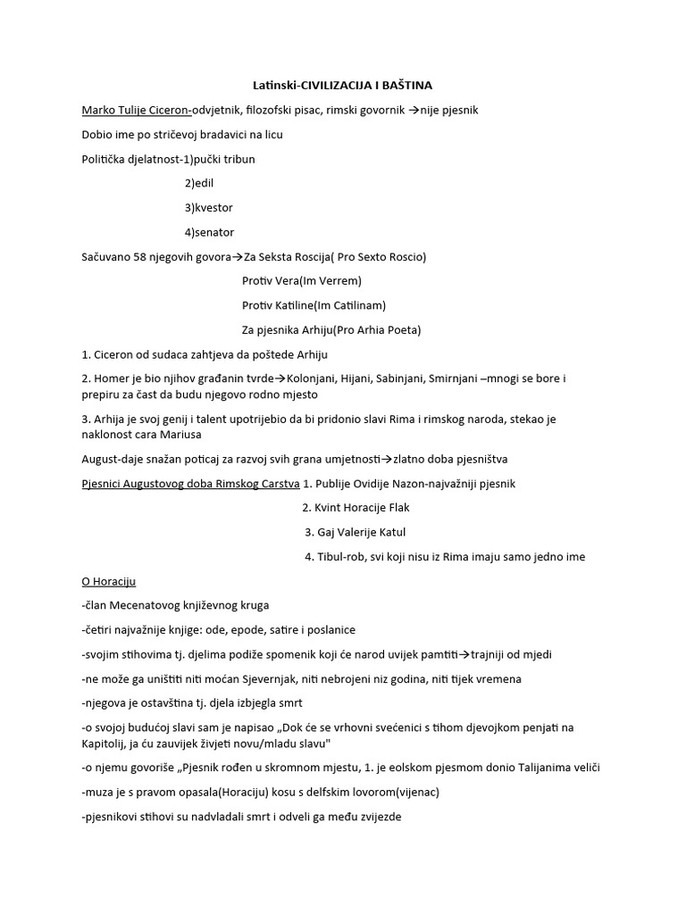 Latinski Civilizacija | PDF