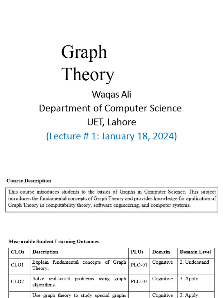 Lecture 1 | PDF | Vertex (Graph Theory) | Theoretical Computer Science