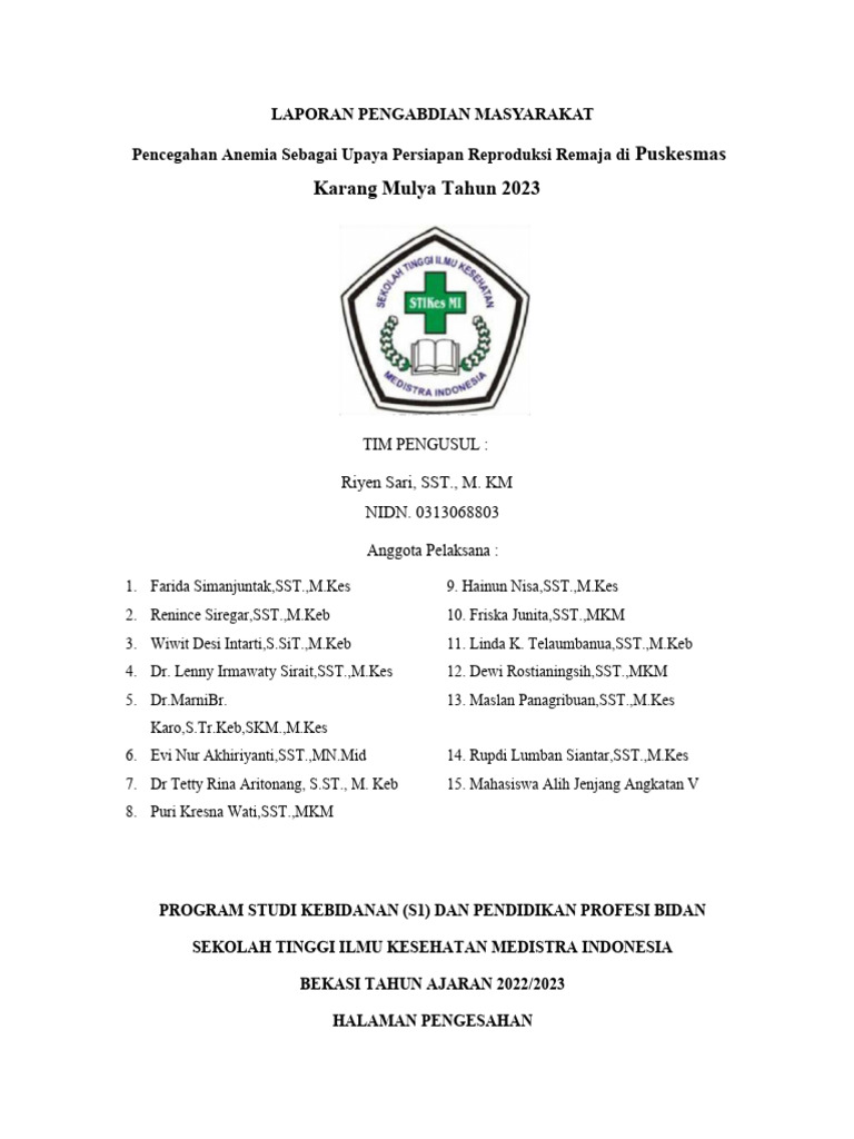 Laporan Pengabdian Masyarakat Bu Riyen | PDF