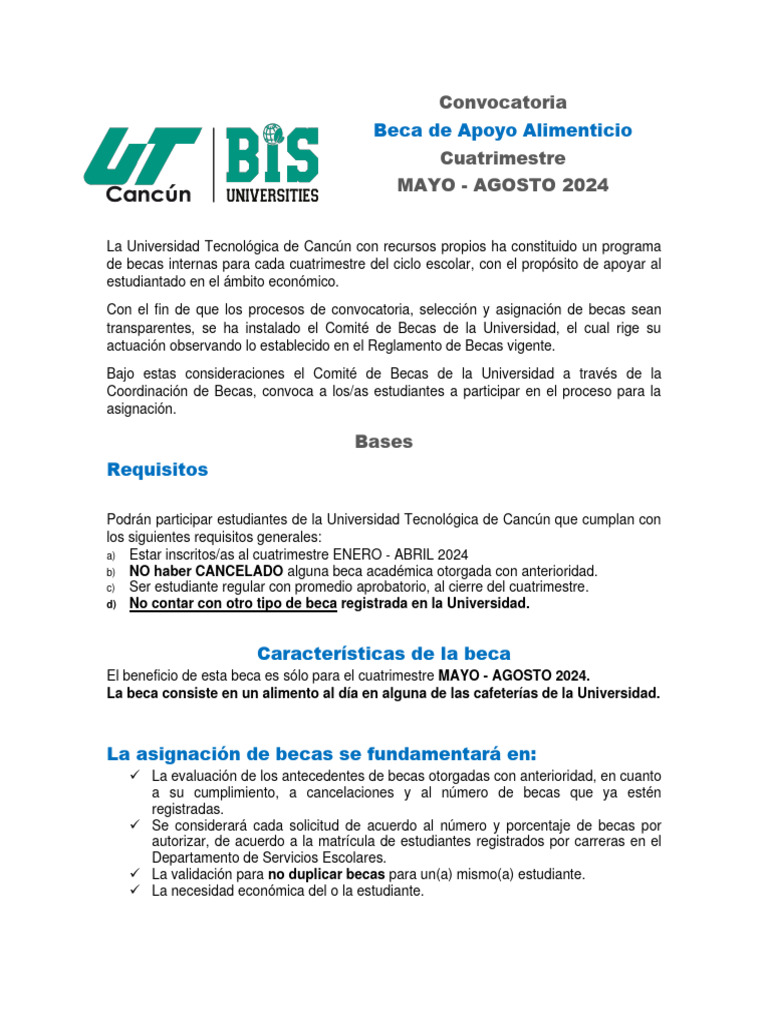 Convocatoria de Bec | PDF