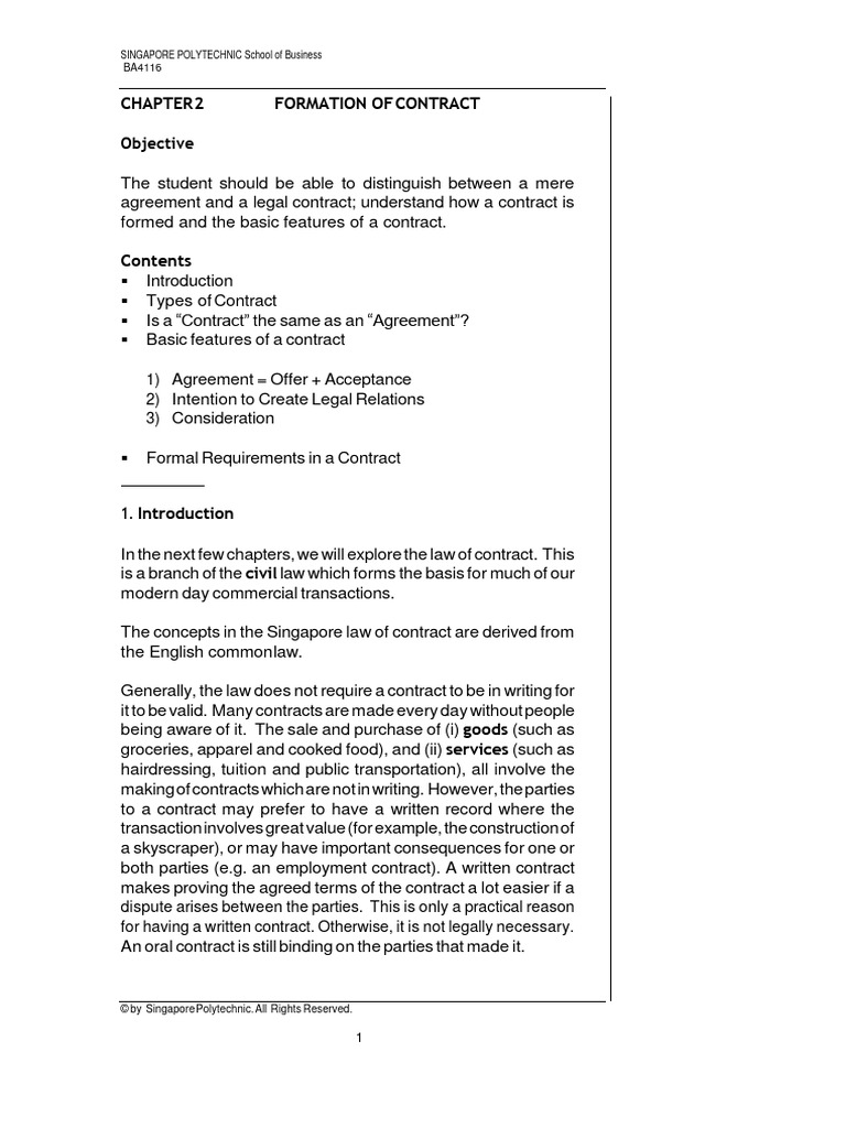 CH 2 | PDF | Offer And Acceptance | Consideration