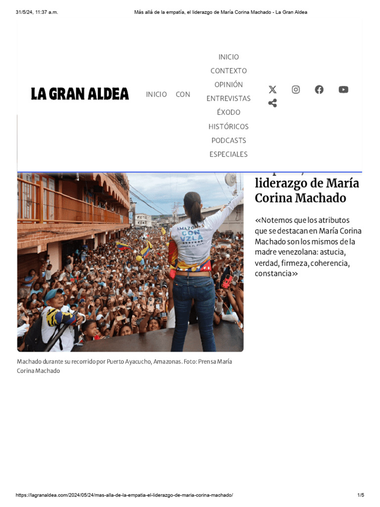 Mirla Pérez Más Allá de La Empatía, El Liderazgo de María Corina ...