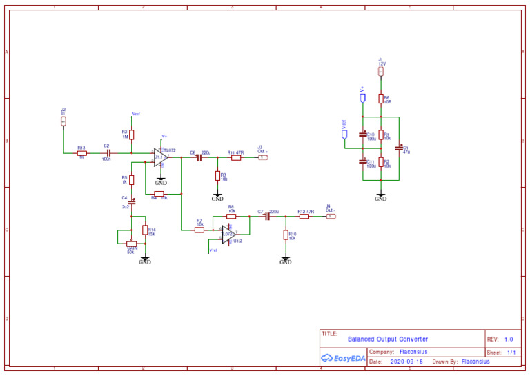 Balanced Converter XLR Schem | PDF | Passenger Rail Transport