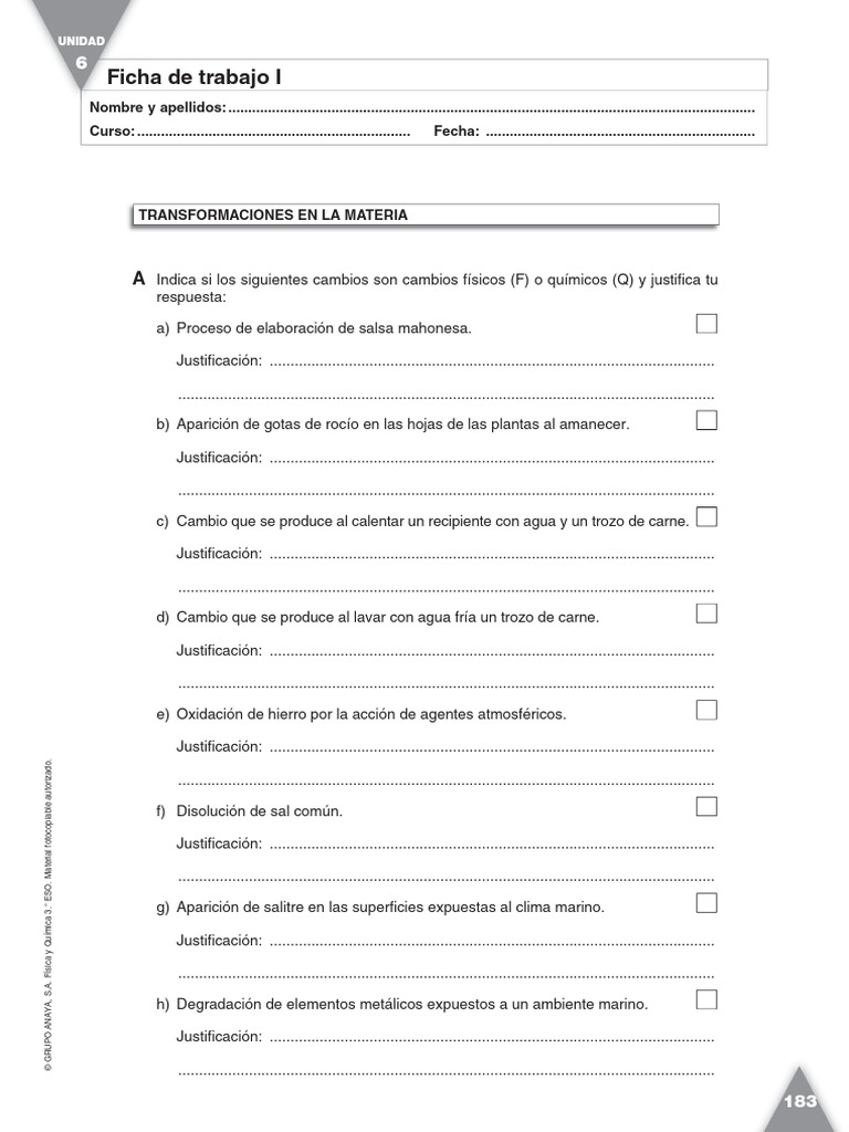 E3 FYQ U6 FT Las-Reacciones-Quimicas | PDF | Ácido | Ph