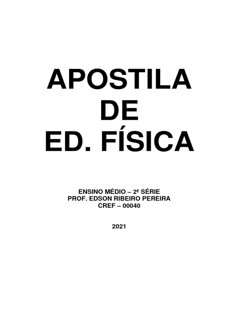 Apost. Ed. Física 2º Ano 2021 | PDF | Músculo | Bulimia nervosa