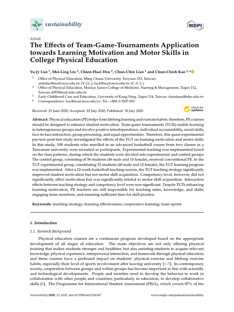 The Effects of Teamgametournaments Application Towards Learning ... The Effects of Teamgametournaments Application Towards Learning ...