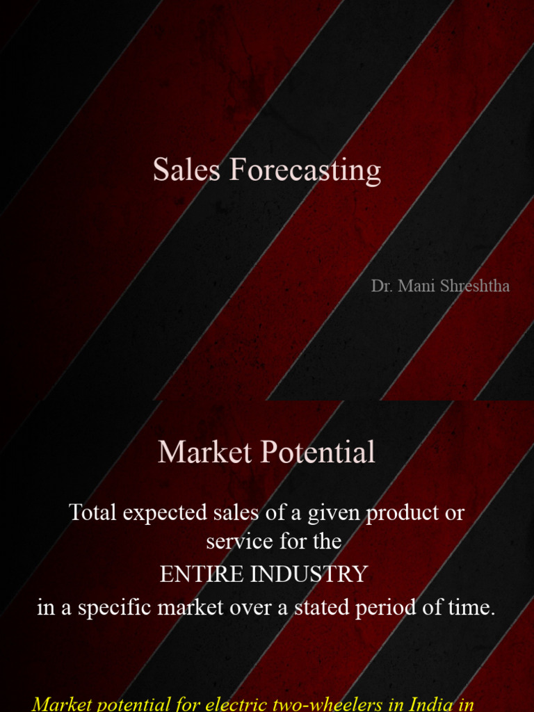 Sales Forecasting Pdf Sales Demand