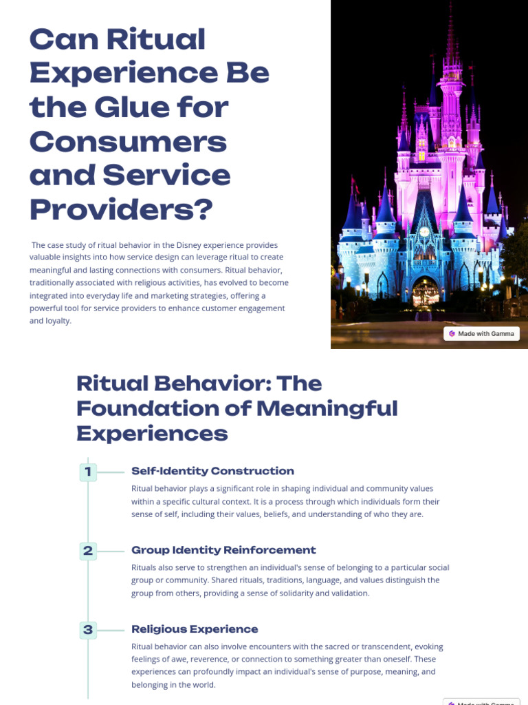 Can Ritual Experience Be The Glue For Consumers and Service Providers ...