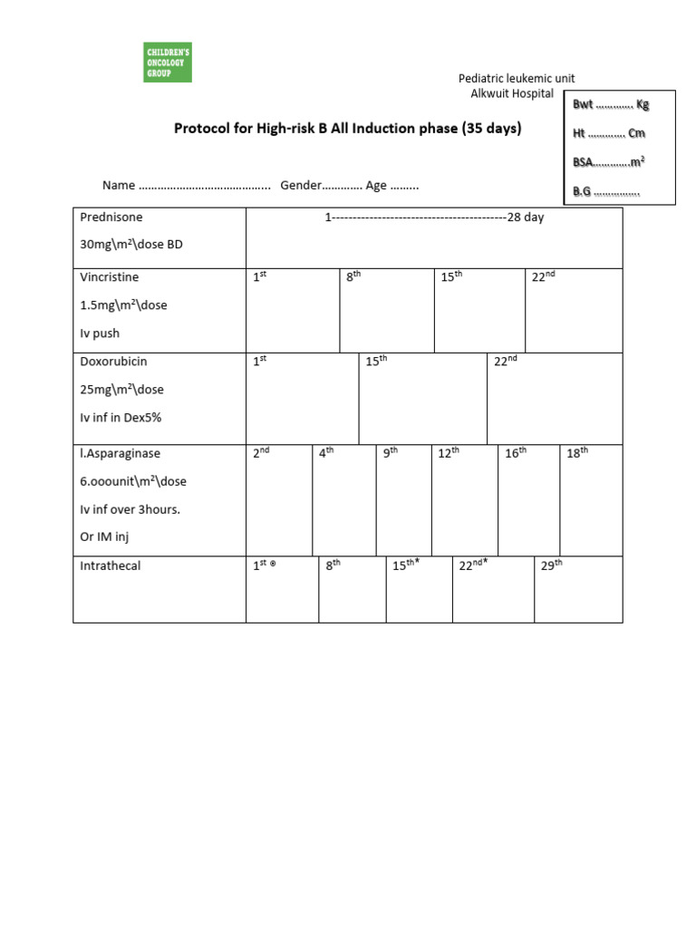 Protocol For High | Download Free PDF | Leukemia | Pharmacology