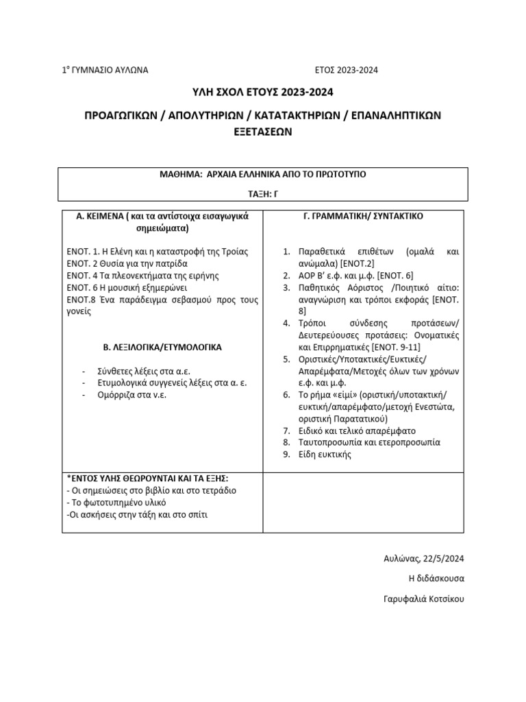 ΑΡΧΑΙΑ Γ | PDF