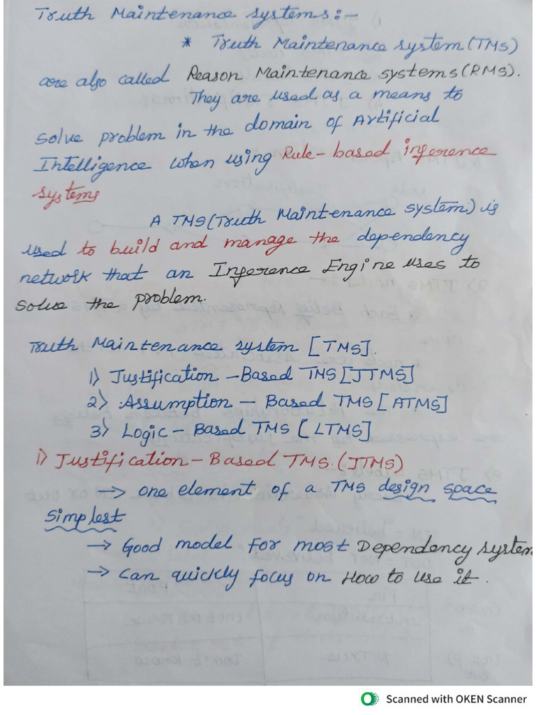 Truth Maintenance System | PDF
