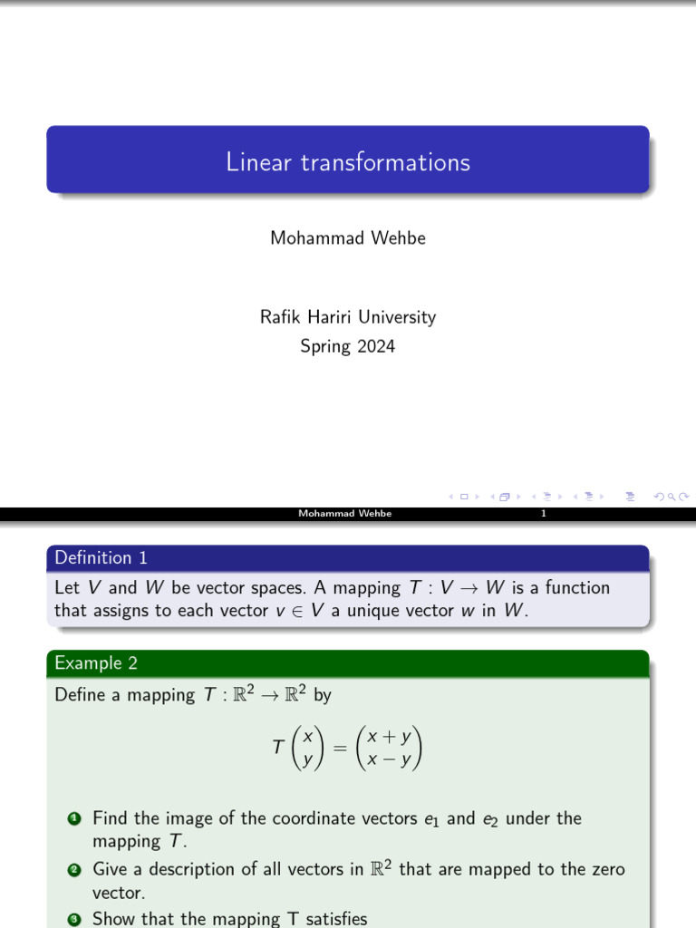 Chapter 4 | Download Free PDF | Linear Map | Basis (Linear Algebra)