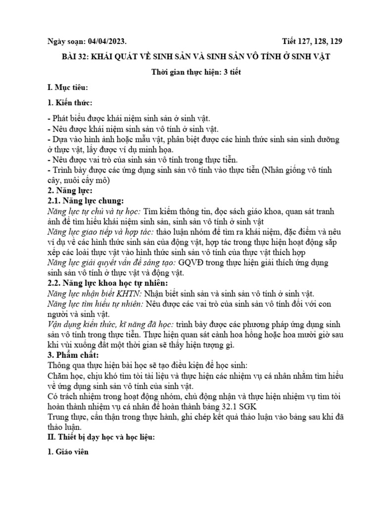 KHTN7 Ba - I 32. Kha - I Qua - T Ve - Sinh Sa - N Va - Sinh Sa - N Vo - Ti - NH o - Sinh Va - T ...