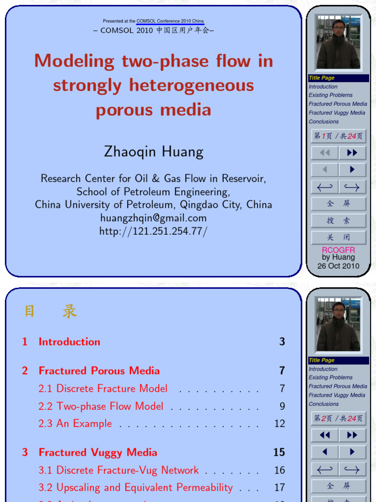 Huang Presentation | PDF | Porous Medium | Permeability (Earth Sciences)
