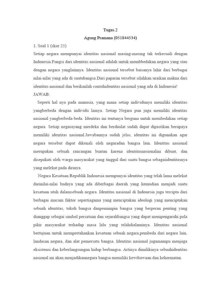 Tugas PPKN Agung Pramana | PDF | Sains & Matematika