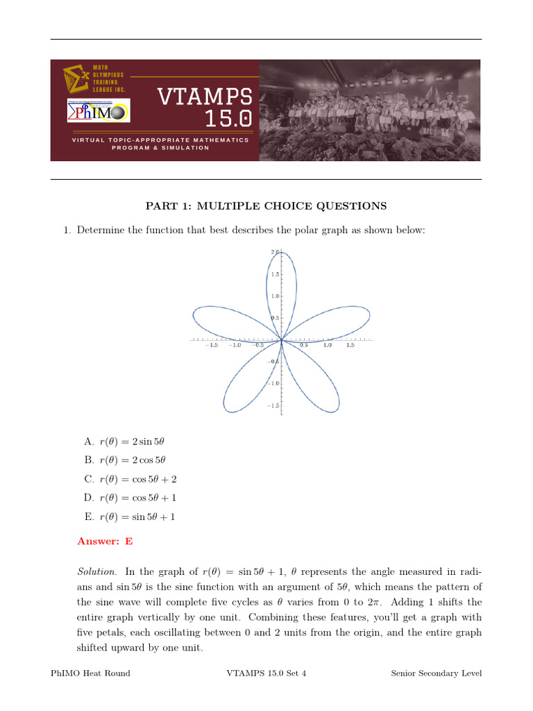 Ss - Vtamps 2024 4 | PDF | Circle | Complex Analysis